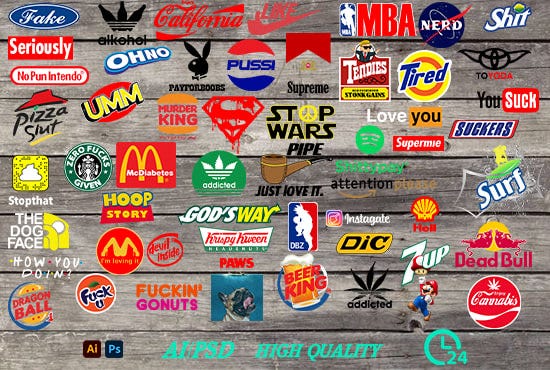 Review! I will design a custom logo parody for $20 - Josef - Medium