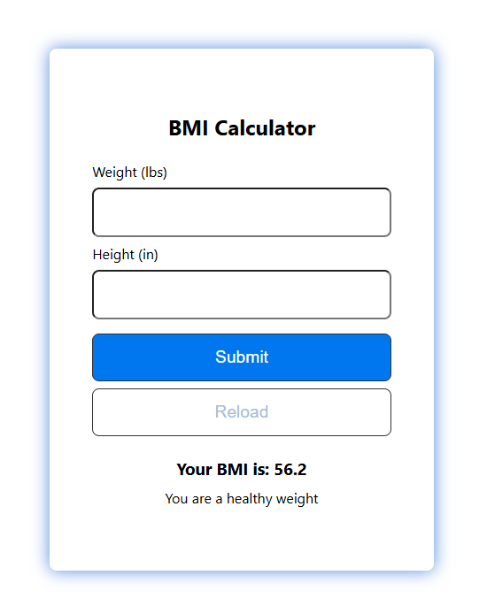 🎯Project 07: Created a BMI Calculator using React JS | by Brahmadutta Dalai | Medium