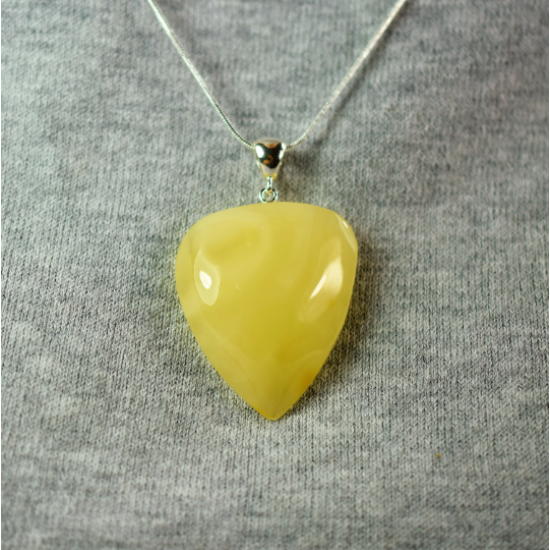 Amber Heart pendant with sterling silver element and chain - amberada ...