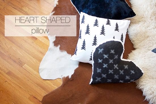 DIY Heart Shaped Pillow Pattern. Add a modern touch to your home with ...