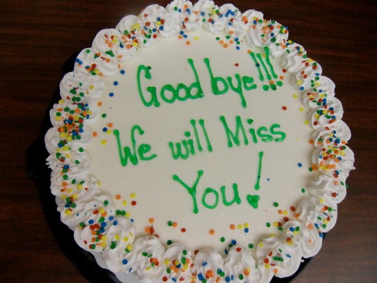 Office Farewell Cake