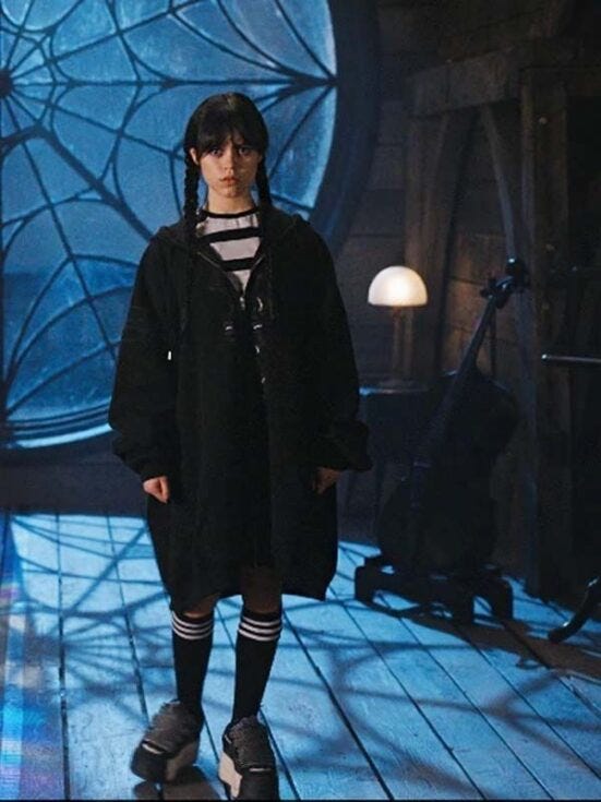 Wednesday Addams Hoodie. Unleash your inner goth-chic with the… | by ...