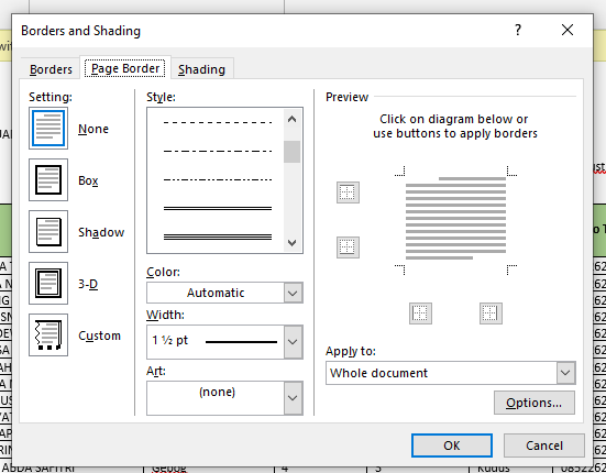 Border & Shading, Margin di Ms Word | by Annisa Aini | Medium