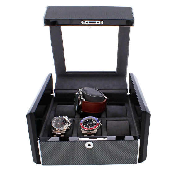 Carbon Fibre 6 Watch Box - Aevitas - Medium