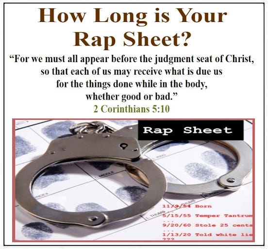 How Long is Your Rap Sheet?. We’ve all seen the detective programs ...