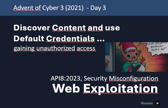 Discover Content and use Default Credentials . Web Exploitation . Day 3, Advent of Cyber 3 (2021 ...