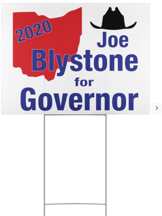 Blystone for Governor Yard Sign - nyealltrendy - Medium