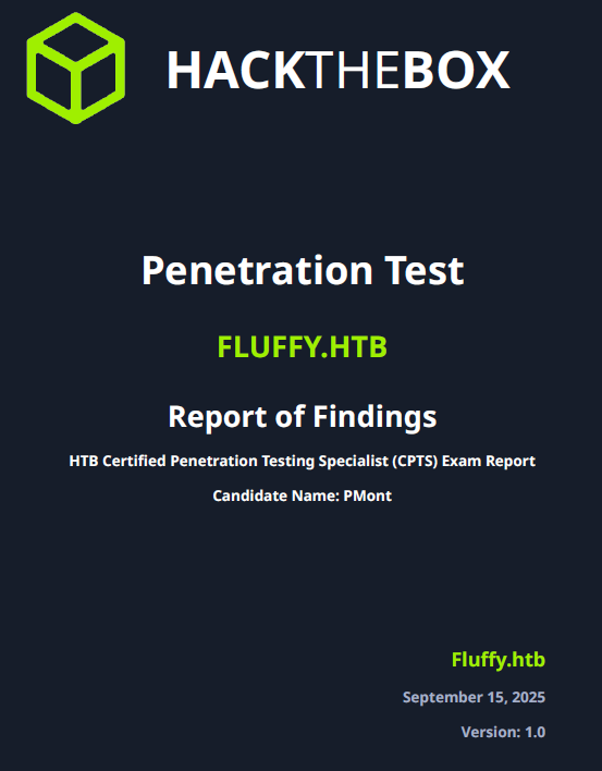 HTB FLUFFY (PenTest Report) - Pedro P Montalvo - Medium
