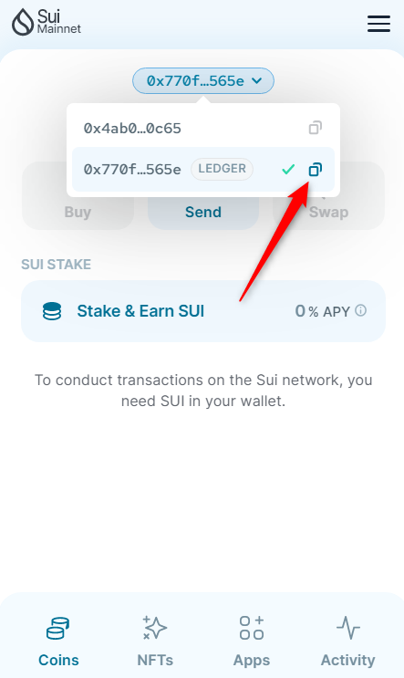 SUI WALLET経由でLEDGERをSUIに接続 | ledgerliveのブログ