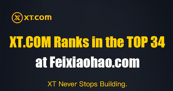 XT.COM Ranks in the TOP 34 at Feixiaohao.com | by XT.com | XT.com | Medium