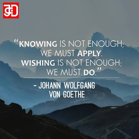 Knowing is not enough; we must apply. | by Osemwingie Osadolor | Medium