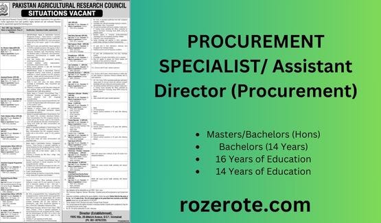 PROCUREMENT SPECIALIST/ Assistant Director (Procurement) | by Rozerote ...