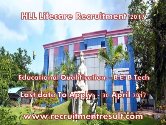 HLL Lifecare Recruitment 2017 | Apply For Engineer, manager & Other ...