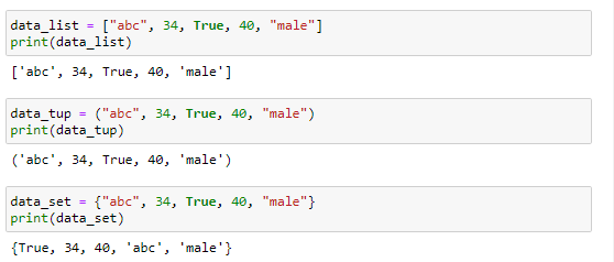 Collection Data Types & Methods. Python has 4 built-in data structures ...
