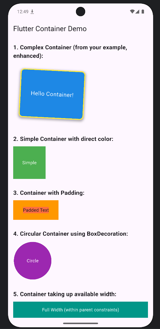 🌊🔝Flutter Tips & Tricks— Container Widget💥 | by Nine Pages Of My Life | Jun, 2025 | Medium