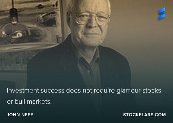 Quotes: Glamourous Bulls. Quote from John Neff. | by Stockflare | Medium