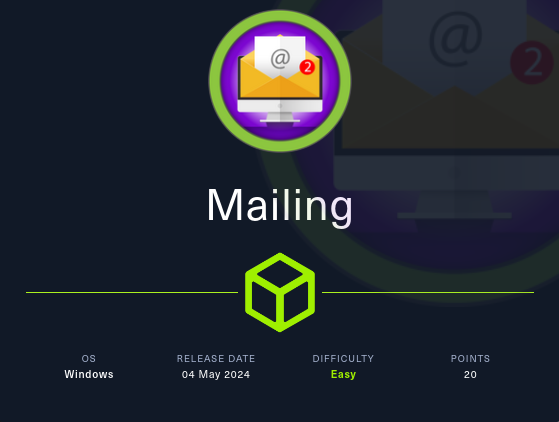 HackTheBox Writeup — Mailing. Table Of Contents : | by moko55 | Sep ...