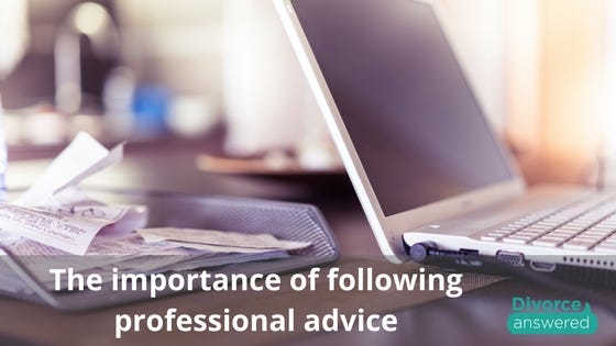The importance of following professional advice and recommendations ...