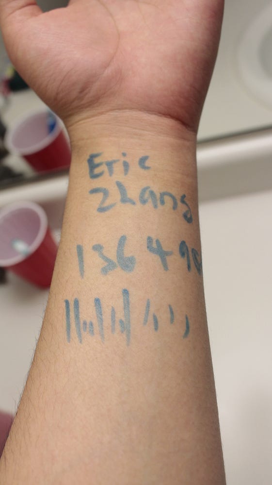 Drawing on my skin with markers. My first attempt at drawing on myself ...