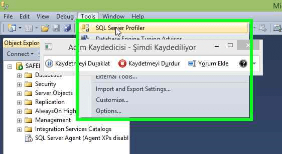 SQL Server Profiler ile SQL Server’a Gelen Komutların İzlenmesi - Sait ...
