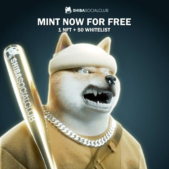 Shiba Social Club NFT Free Mint: A Whimsical World of Virtual ...