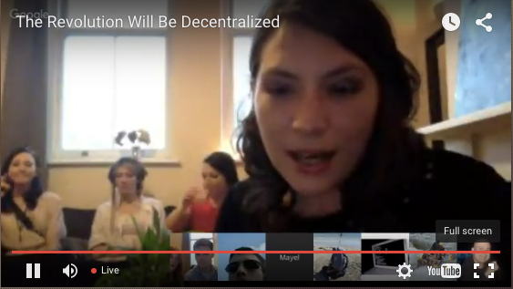Susanne Tarkowski Tempelhof of BitNation is on screen talking about the ...