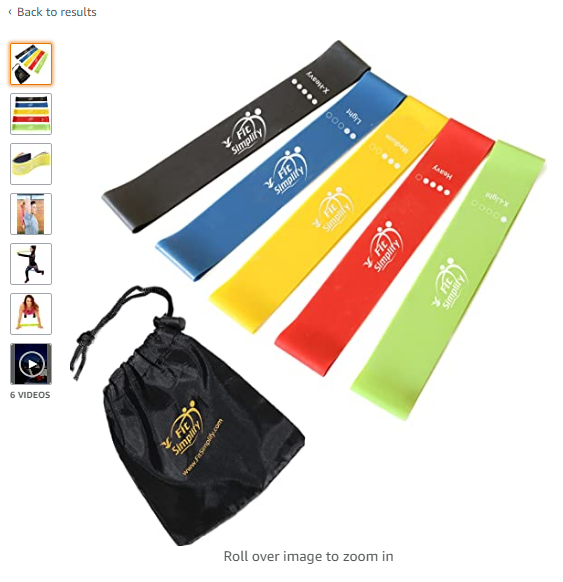 Fit Simplify Resistance Loop Exercise Bands with Instruction Guide and ...