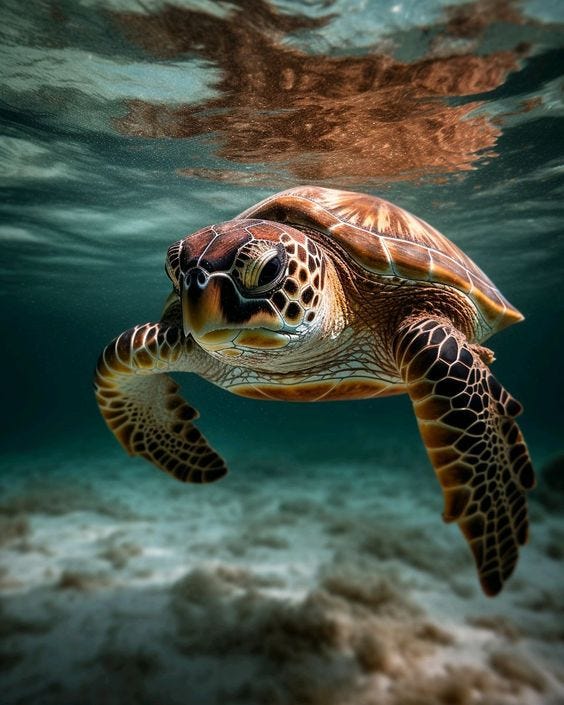 The sea turtle life - yogasha - Medium
