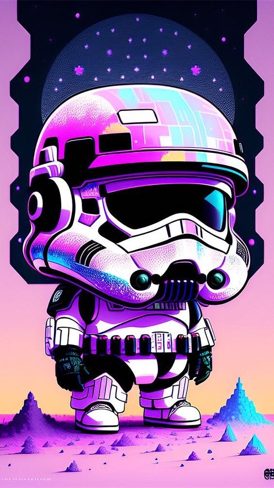 Upgrade your screen with epic Star Wars Stormtrooper AI art! 🌟 Whether ...