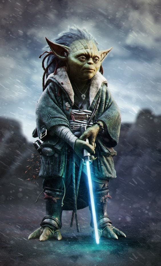 Young Yoda, a captivating character model inspired by the legendary ...