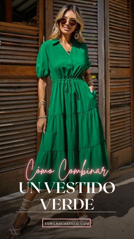COMO COMBINAR UN VESTIDO VERDE: 10 CONSEJOS DE ESTILO - Nabine - Medium