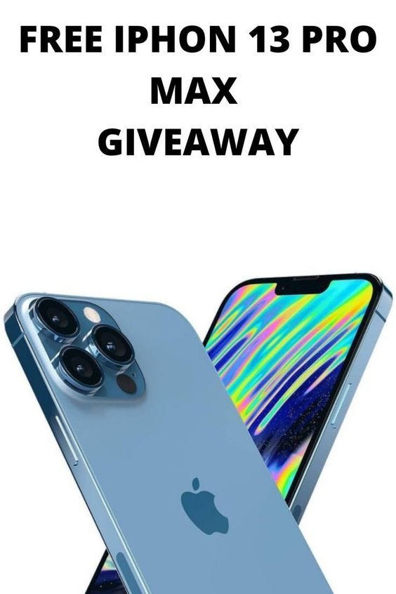 (%FREE) iPhone 13 Pro Max Giveaway - Salvadorcelin - Medium