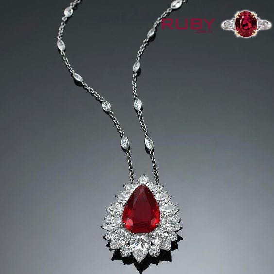 Beneficial ruby stone pendant. Make your style up by adorning this ...