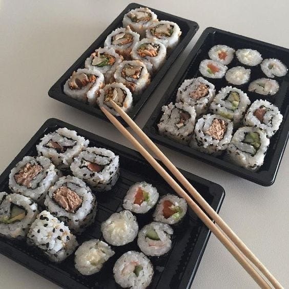 Sushi. Pinterest | by Sia | Medium
