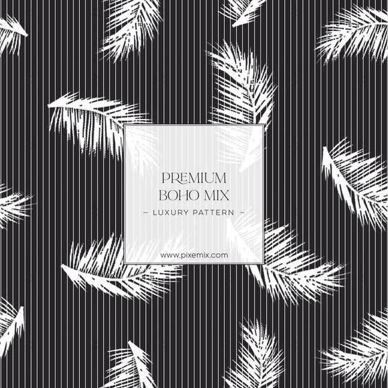 Monochrome Print. Monochrome print leaves and stripes… | by Leapraj ...
