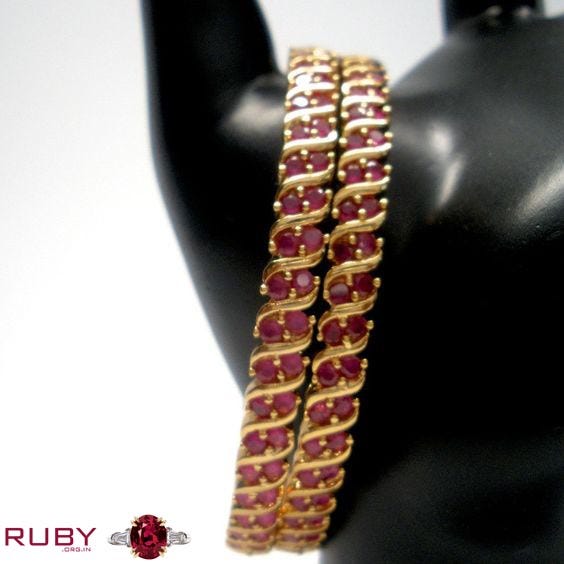 Beautiful ruby stone bangles. Beautiful and designer ruby stone… | by ...