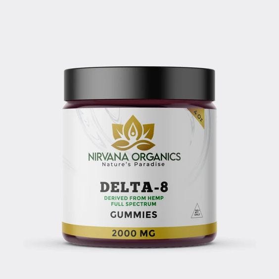 Best Delta-8 Gummy Jar Store in the USA Online - Nirvana Organics - Medium