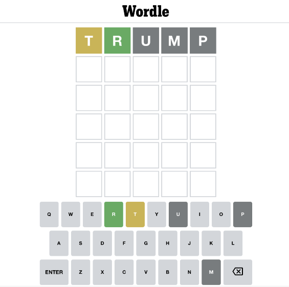 Trump Starts Wordle The Same Way Every Day - The Haven - Medium