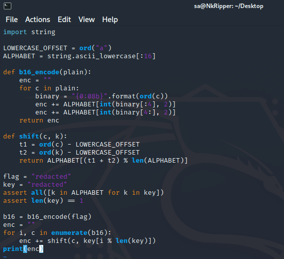 PicoCTF We found a brand new type of encryption, can you break the ...