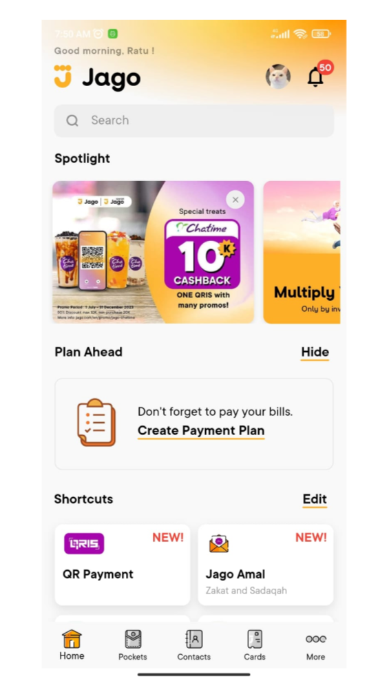 Applying a more familiar UI/UX to Jago Mobile Banking App | by Ratu ...