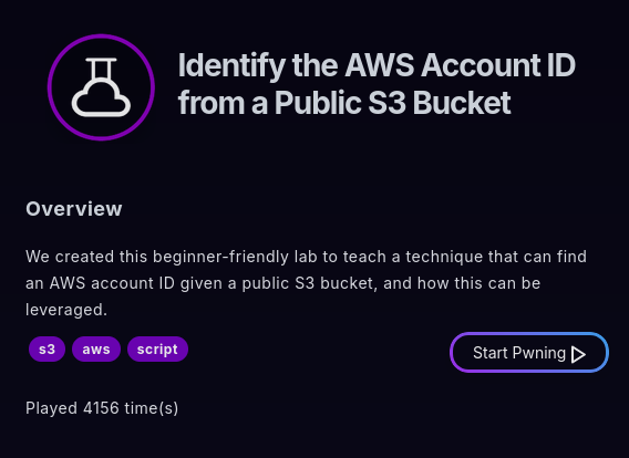 Identify the AWS Account ID from a Public S3 Bucket | Pwned Labs | by Atharva Deshmukh | rootissh