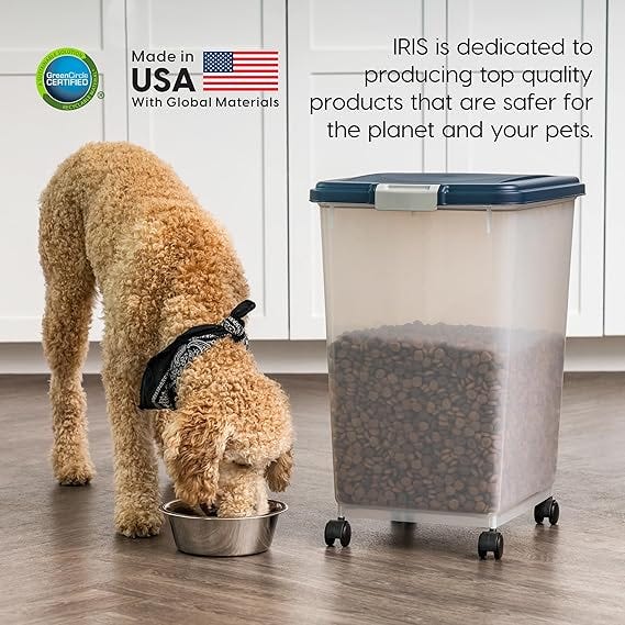 Pet Food Storage Container with Attachable Casters, For Dog | by ...