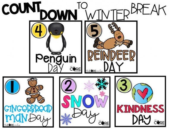 5 Day Classroom Countdown To Winter Break! | by The Core Coaches | Medium