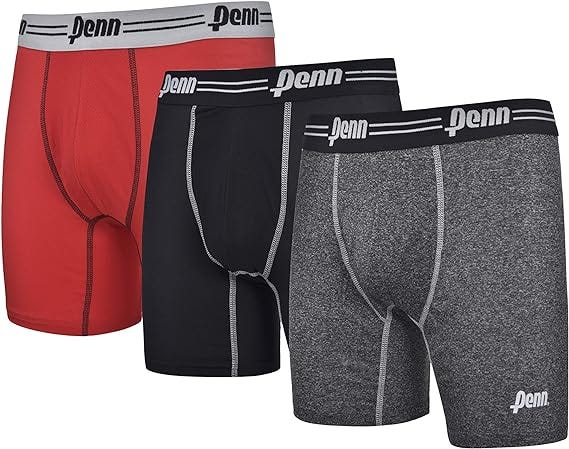 Penn Mens Performance Boxer Briefs — 3 Pack - Penn Appraisals - Medium