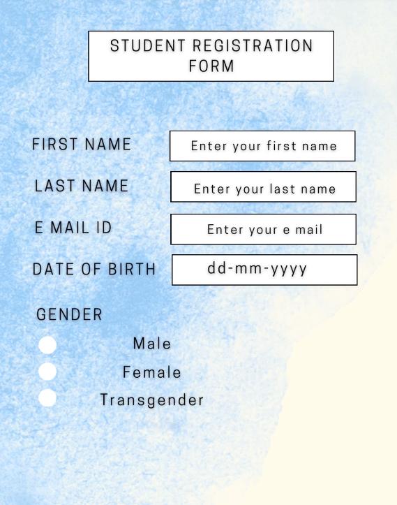 Generating A Student Registration Form With HTML Code 24blognews Generating A Student Registration Form With HTML Code 24blognews