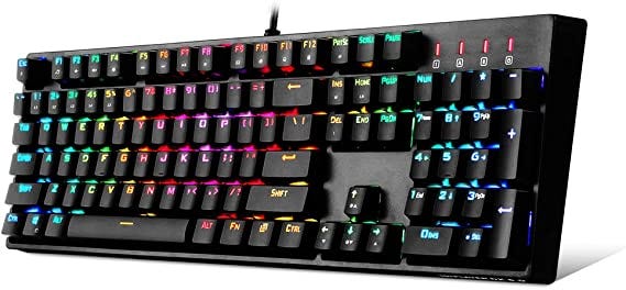 1STPLAYER DK5.0 RGB Gaming Mechanical USB Wired Keyboard with Linear ...