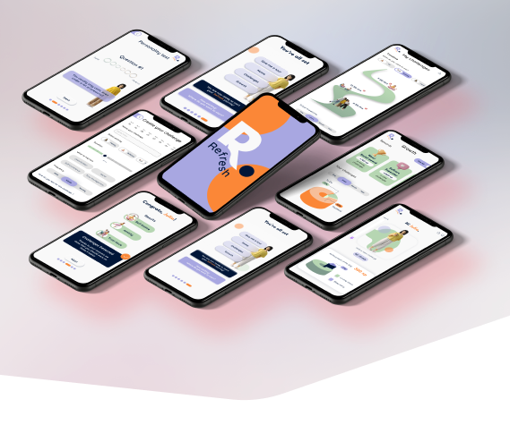 Mobile app creation, Refresh : a UX/UI case study | by Marine ...