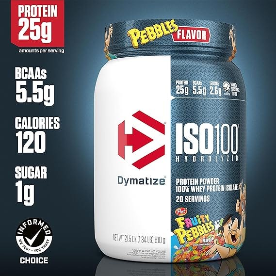 Dymatize ISO100 Fruity Pebbles Hydrolyzed Whey Protein Isolate — 25g ...