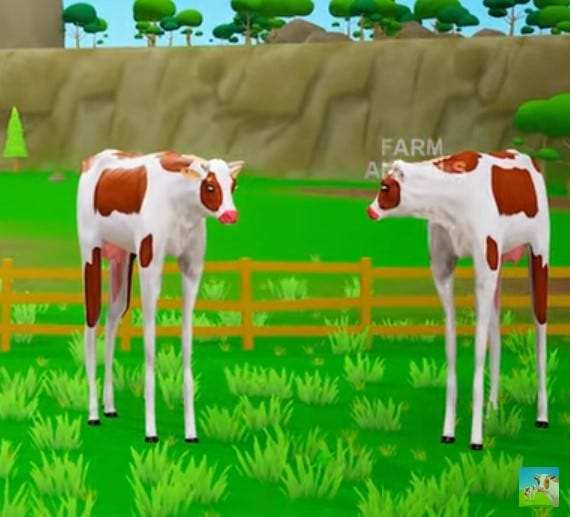 Long Legs Animals Farm Diorama Compilation — Long Legs Cow | Wild ...