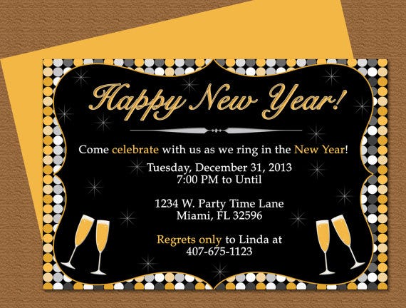 New Year Invitation Card